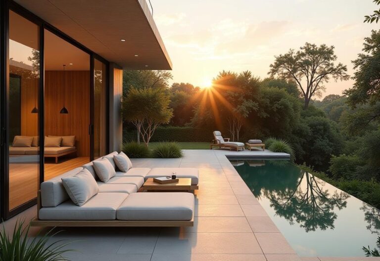 Modern Backyard Patio Designs: Clean Lines Contemporary Style - Decor Angle